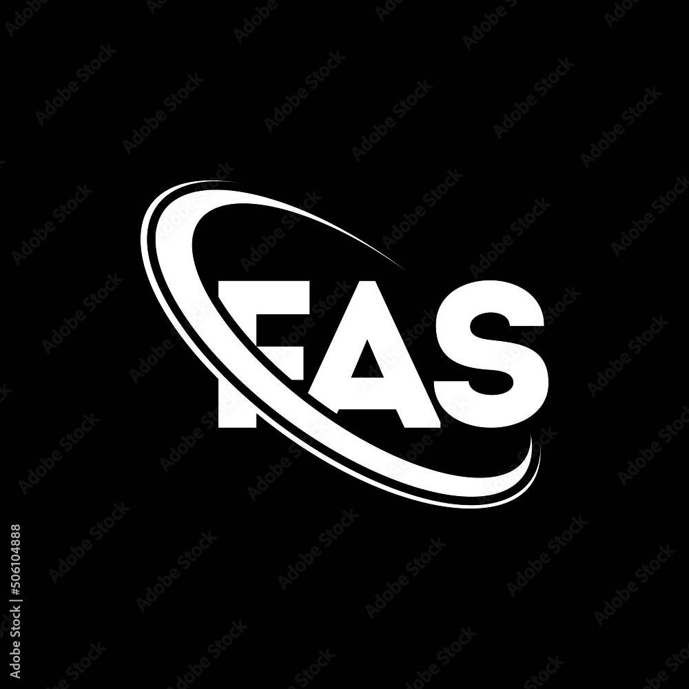 Vetor de FAS logo. FAS letter. FAS letter logo design. Intitials FAS ...