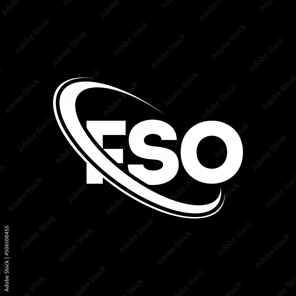 FSO logo. FSO letter. FSO letter logo design. Initials FSO logo linked ...