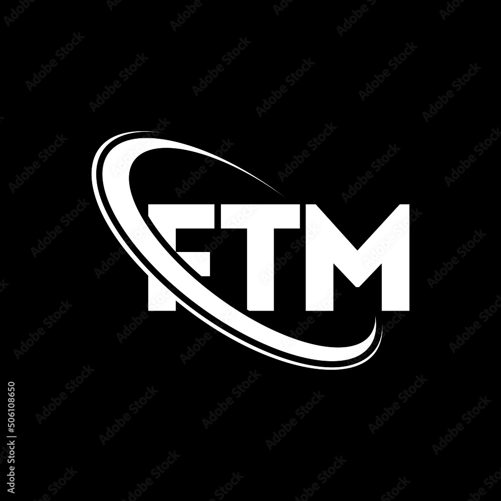 FTM logo. FTM letter. FTM letter logo design. Initials FTM logo linked ...