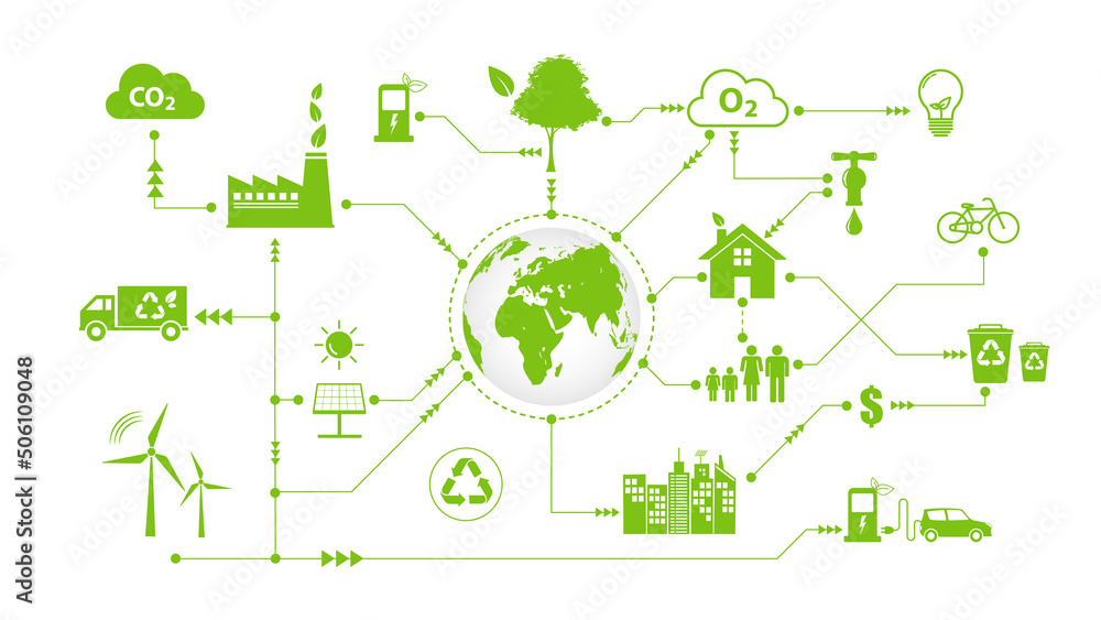 Infographic for eco freindly and sustainable development concept ...
