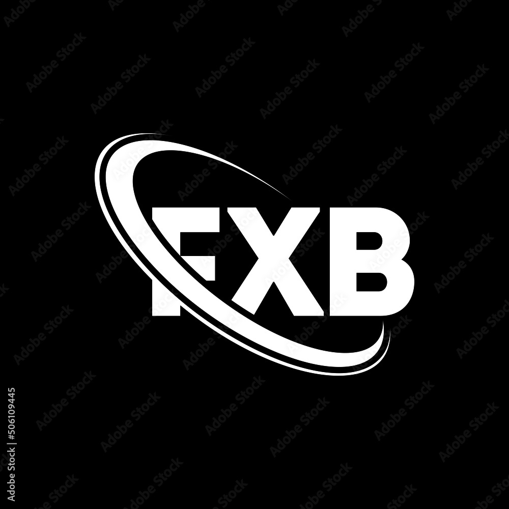 FXB logo. FXB letter. FXB letter logo design. Initials FXB logo linked ...