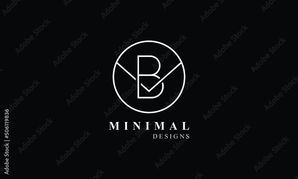 Simple Initial BV logo design inspiration Stock Vector | Adobe Stock