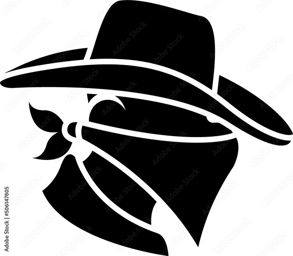 Cartoon Cowboy and Indians Highwayman Mask Pistol Gunslinger Wild West ...