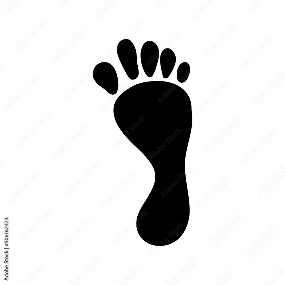 Human footprint flat cartoon vector illustration Stock Vector | Adobe Stock
