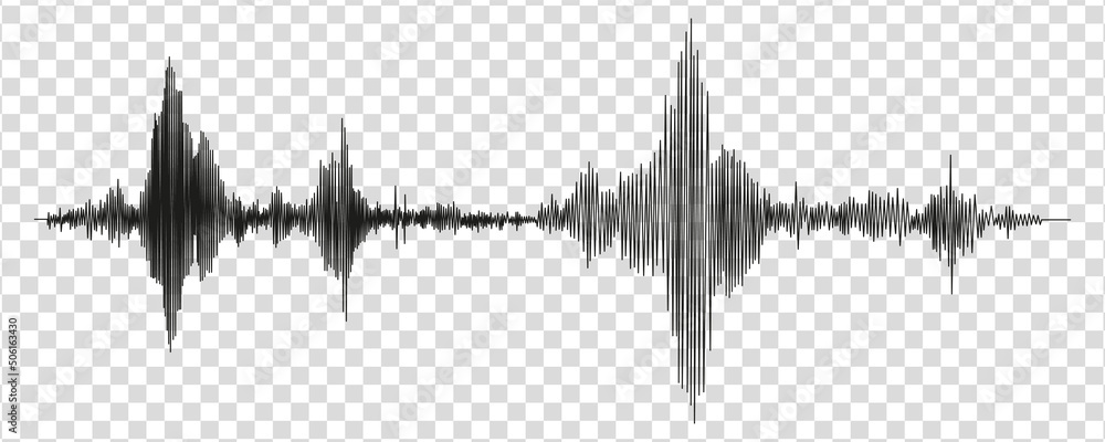 Seismograph measurement or lie detector graph. Seismic measurements ...