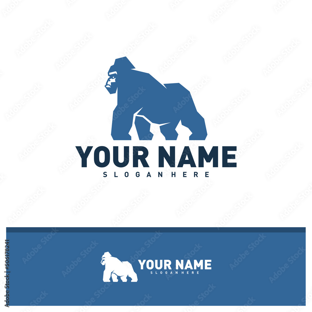 King Kong logo design vector, Creative King Kong logo concepts template ...