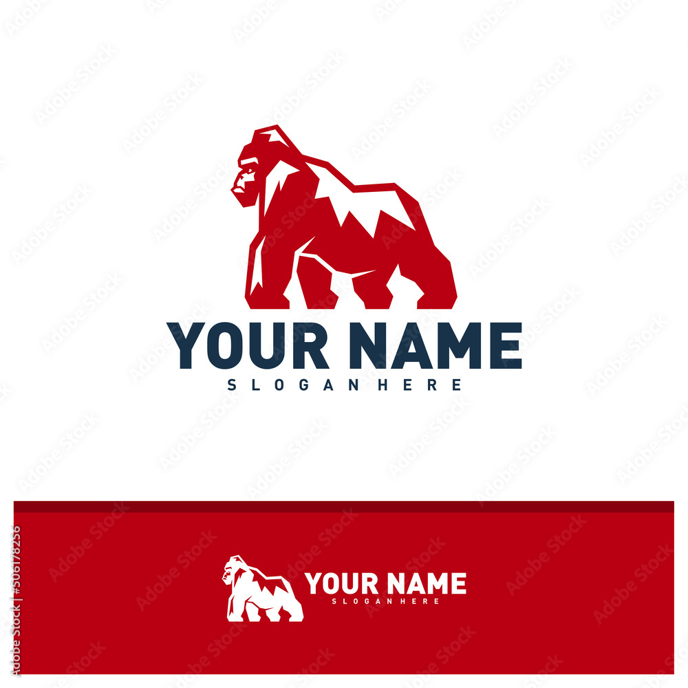 King Kong logo design vector, Creative King Kong logo concepts template ...