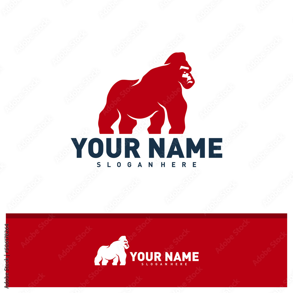 King Kong logo design vector, Creative King Kong logo concepts template ...