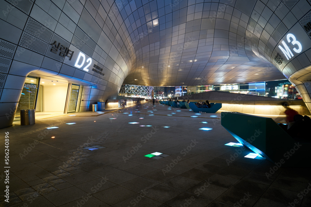 Dongdaemun-gu, Seoul, South Korea - September 2, 2017 : The Nightscape ...