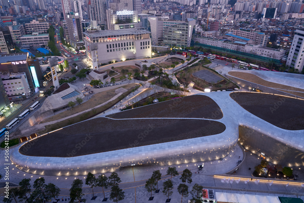 Dongdaemun-gu, Seoul, South Korea - Apr 21, 2019 : The Nightscape of ...