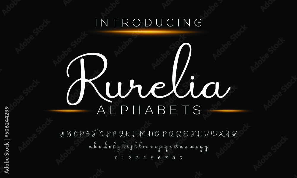 Rurelia - handwritten Script font. Hand drawn brush style modern ...
