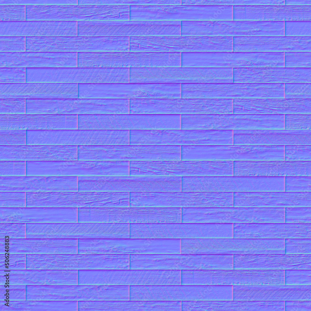 Seamless texture, normal map board roughness parquet. 3D illustration ...