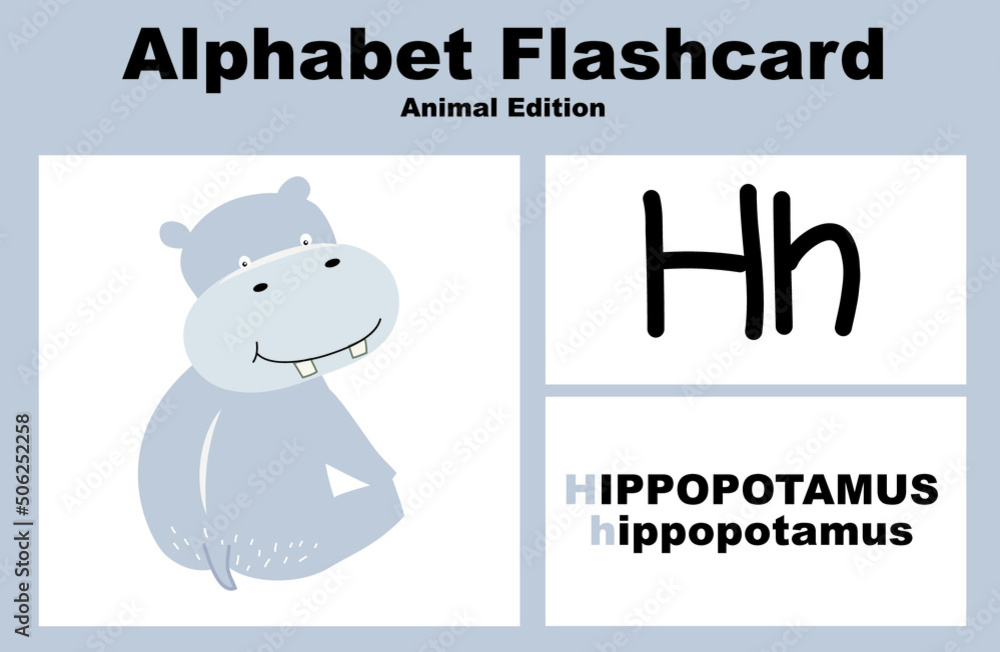 Printable alphabet animal flashcards collection for learning english ...