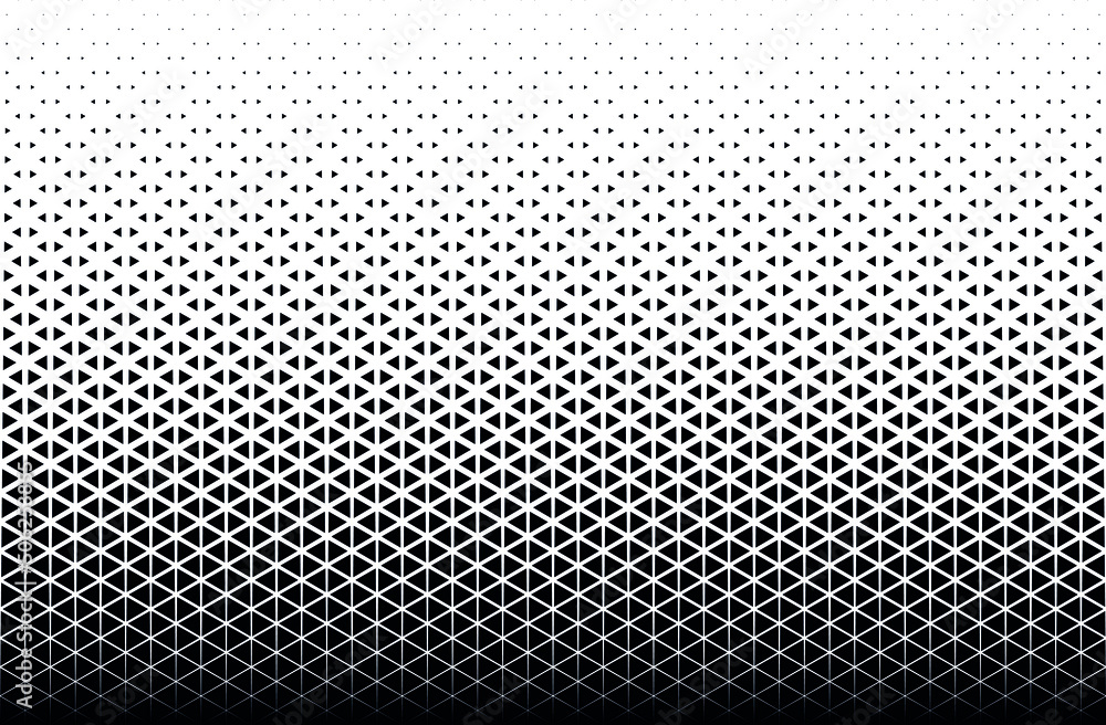 Geometric pattern of black triangles on a white background.Seamless in ...