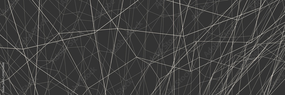 Gray banner or background with colored lines. Net. 3D rendering. Stock ...