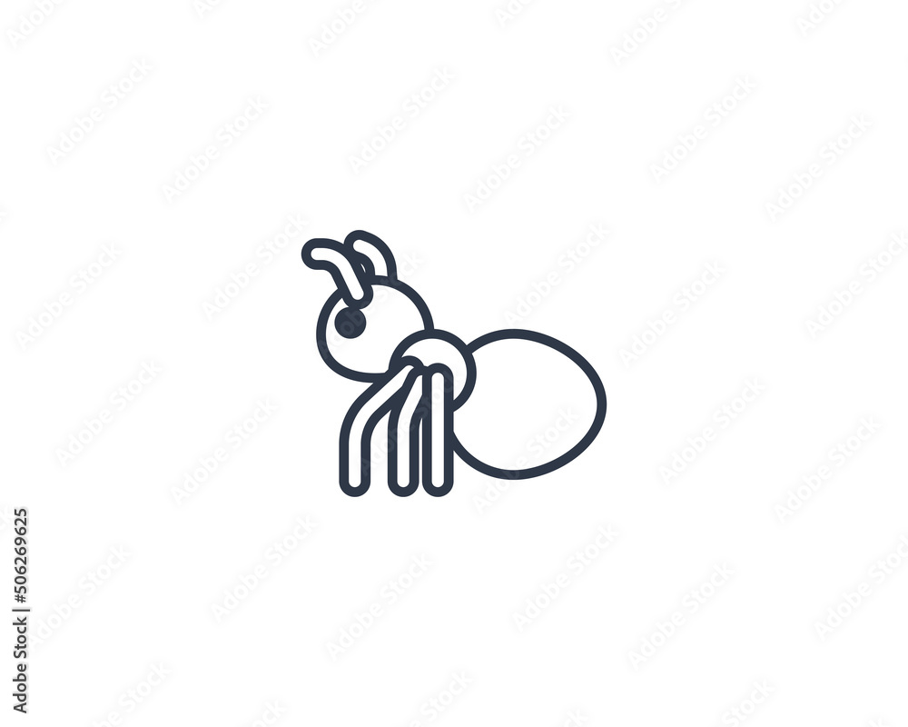 Ant vector flat emoticon. Isolated Ant emoji illustration. Ant icon ...