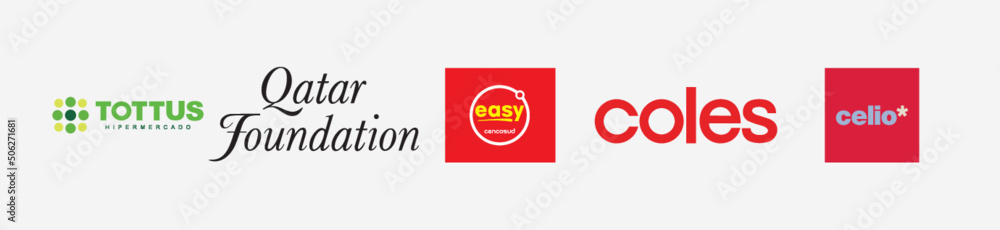 tottus Logo, Celio Logo, Coles Logo, Qatar Foundation Logo, Easy Logo ...