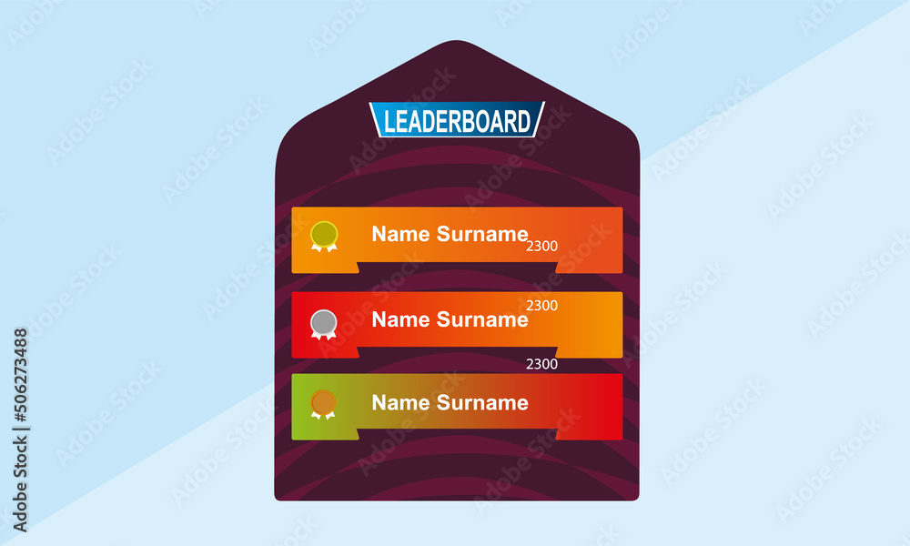 Game leaderboard with abstract background Stock Vector | Adobe Stock