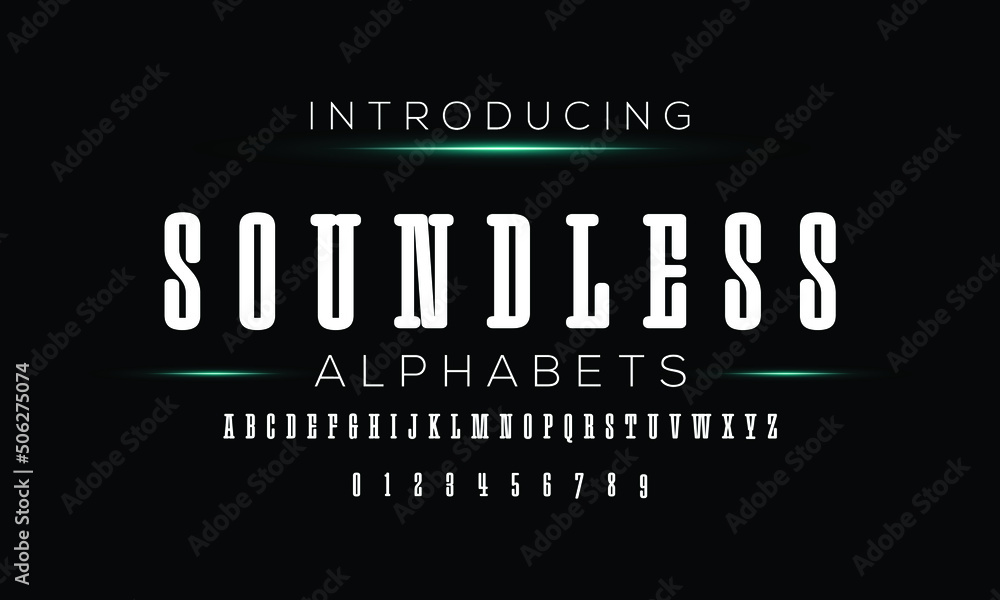 Urban Modern Alphabet Font and Number. Typography simple condensed ...