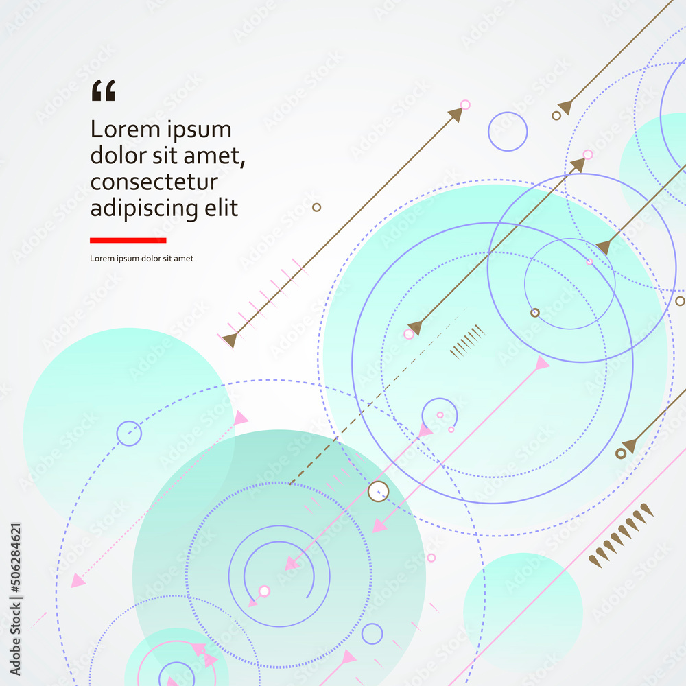 Vector circles abstract design connect background. Pattern science with dots and lines and ...