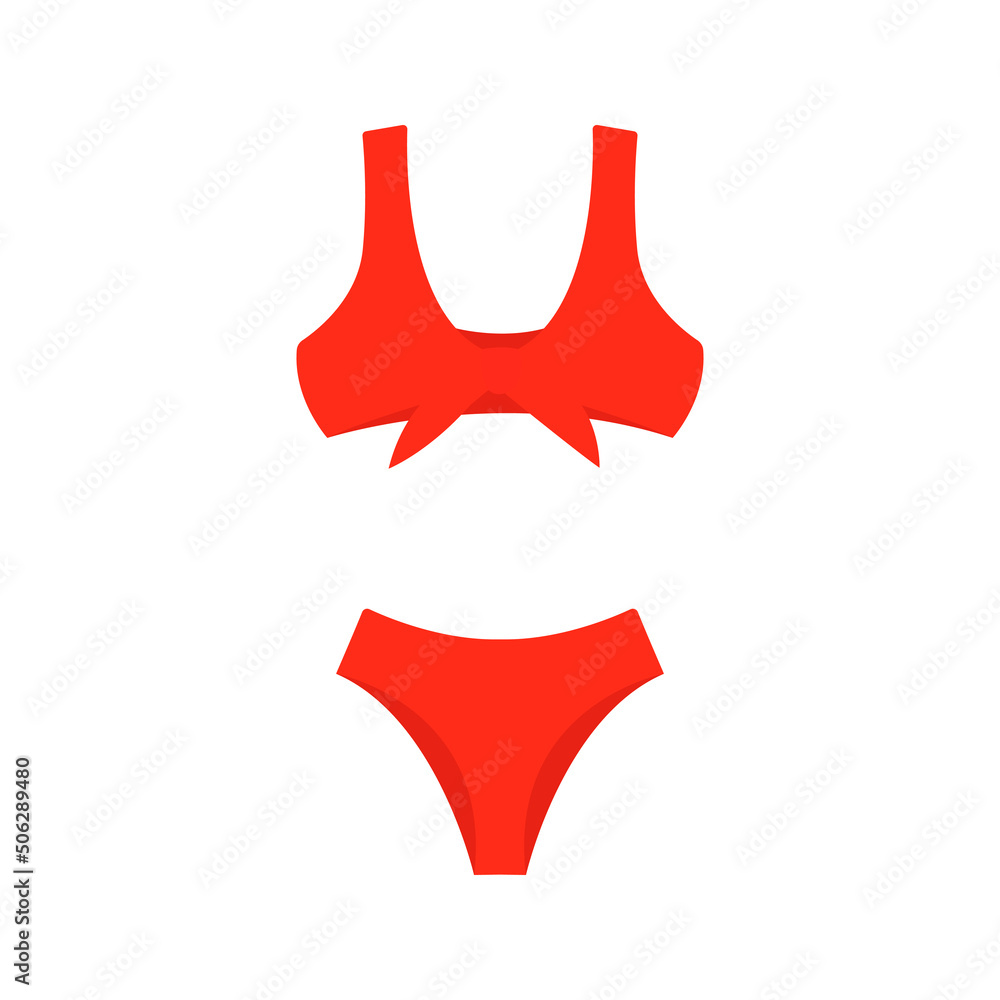 Vector bikini illustration kits. Women's swimming suits for summer ...