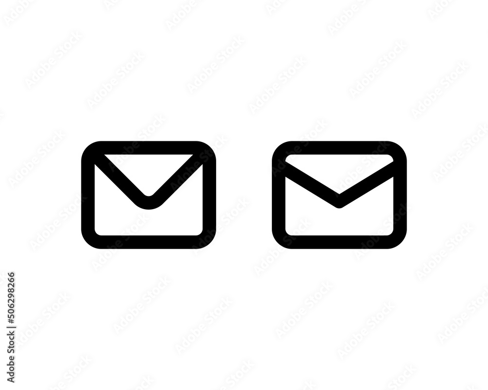 Mail icons. Envelope sign. Email Letter notification symbols isolated ...
