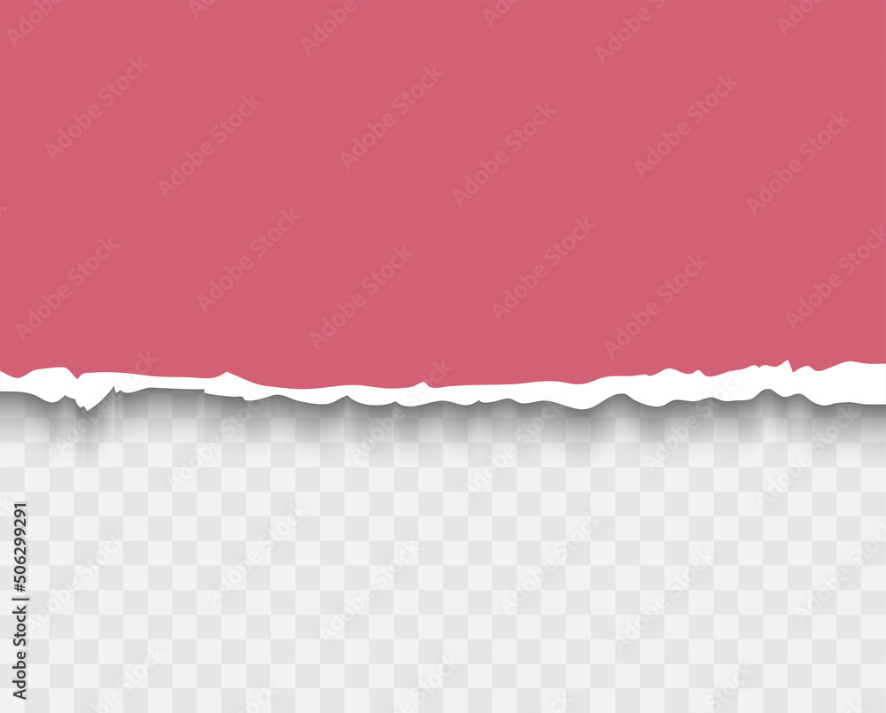 Torn paper header. Realistic vector illustration of torn paper with ...