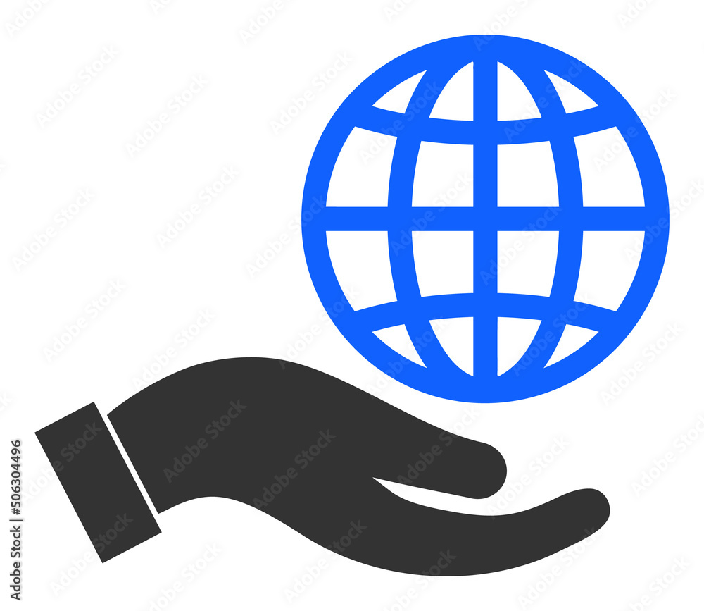 Peace offer hand vector illustration. Flat illustration iconic design ...