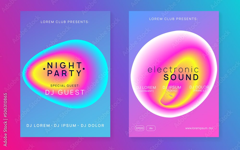 Music Banner. Abstract Background For Set Layout. Sound And Discotheque ...