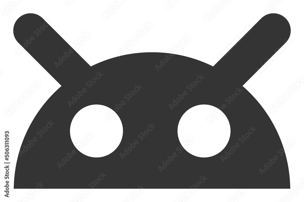 Robot head vector illustration. Flat illustration iconic design of ...