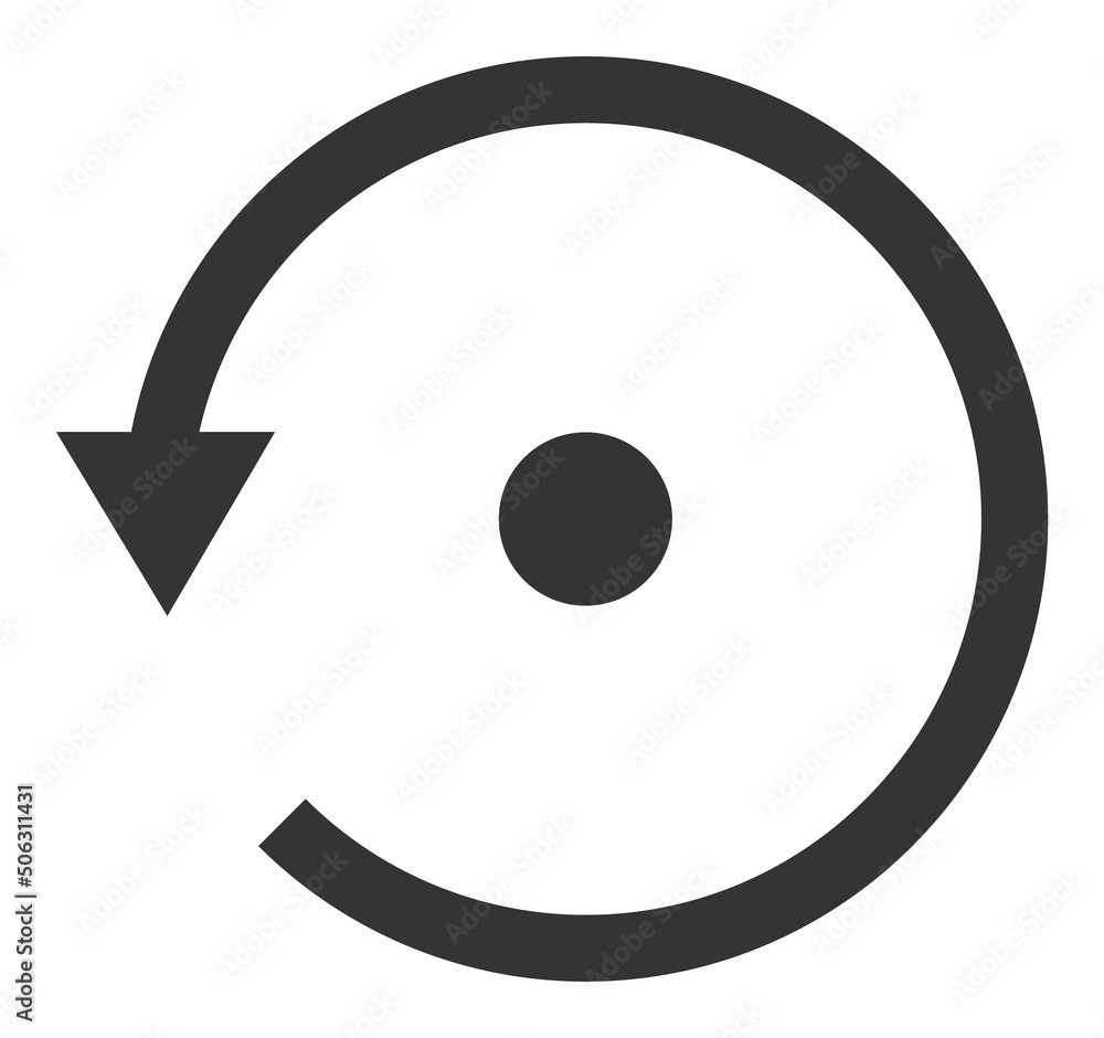 Rotate left vector illustration. Flat illustration iconic design of ...