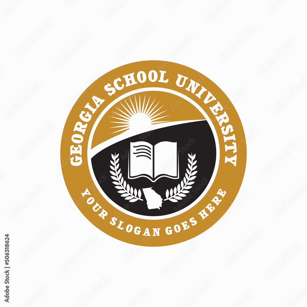 GEORGIA SCHOOL UNIVERSITY LOGO , CAMPUS LOGO Stock Vector | Adobe Stock