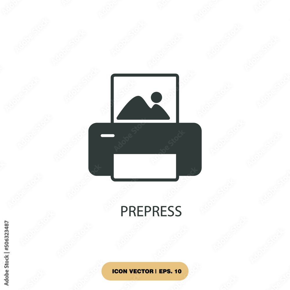 prepress icons symbol vector elements for infographic web Stock Vector ...