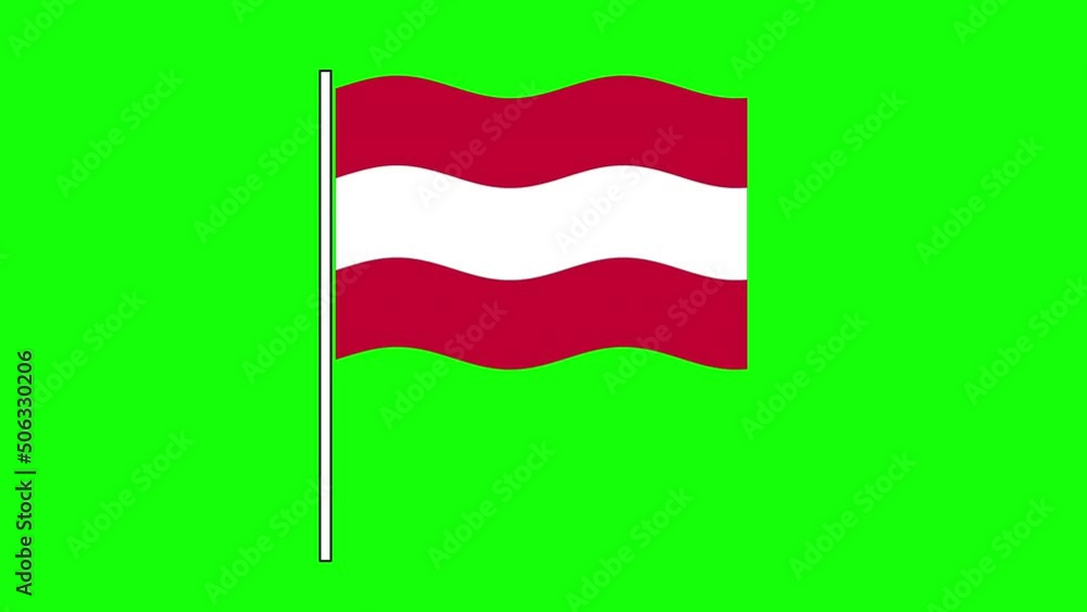 Vidéo Stock Austria flag animation. Waving flag of Austria on green screen. Seamless loop ...