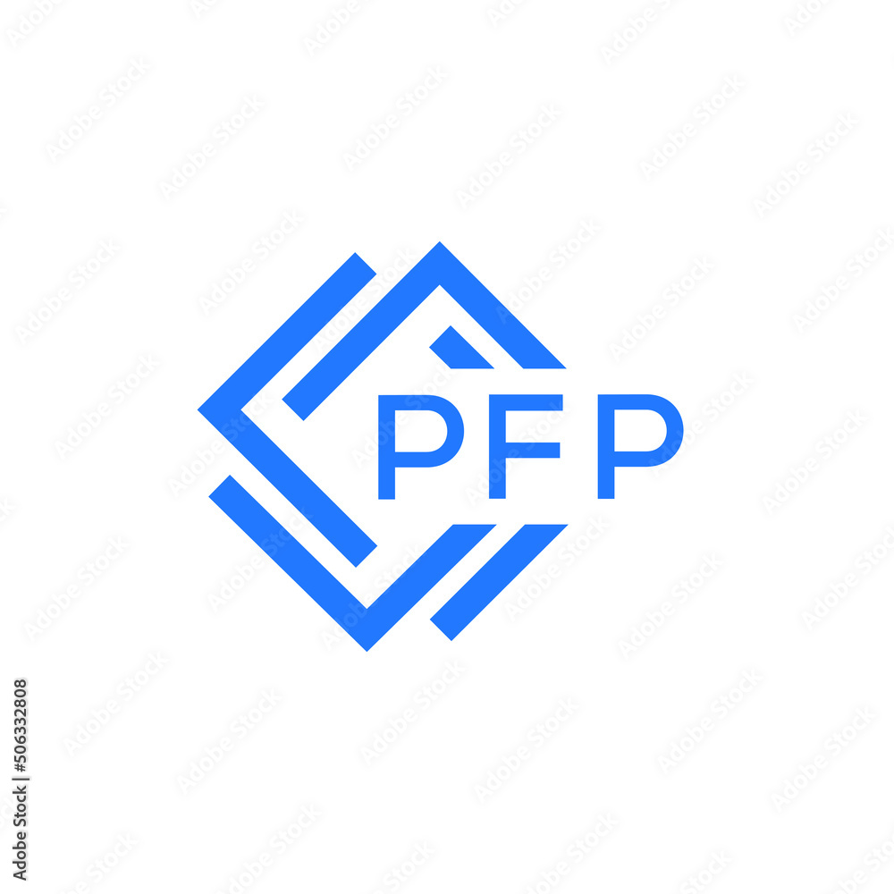 PFP technology letter logo design on white background. PFP creative ...