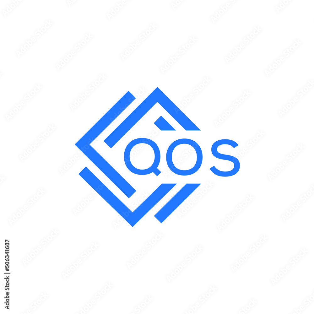 QOS technology letter logo design on white background. QOS creative ...