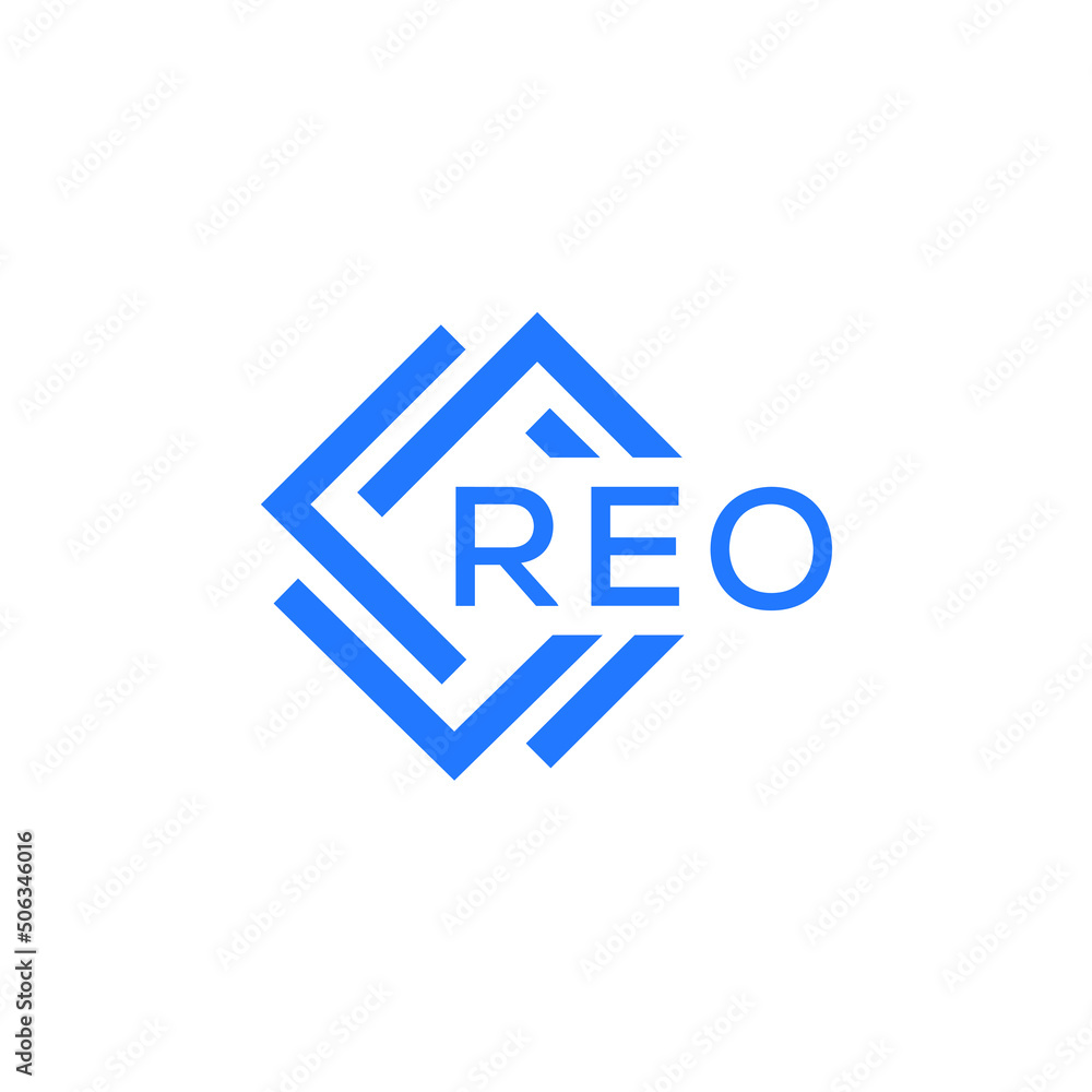 REO technology letter logo design on white background. REO creative ...
