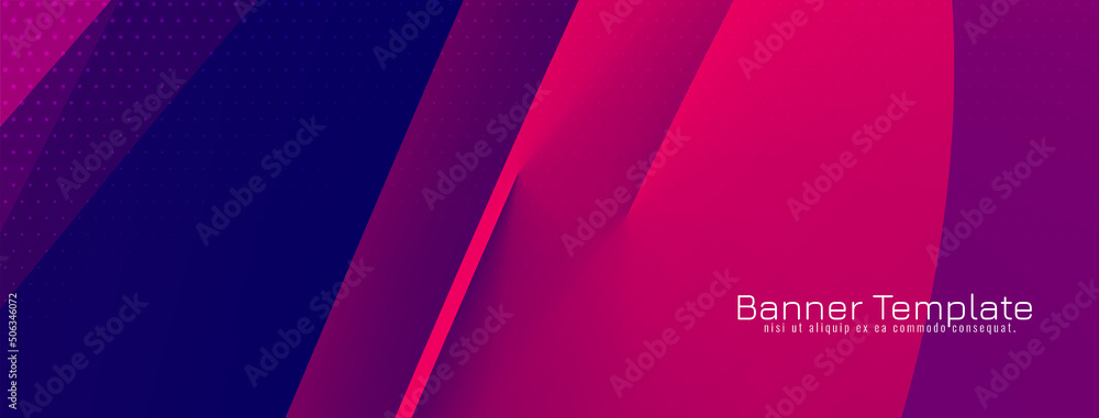 Modern violet color elegant wave style banner design Stock Vector ...