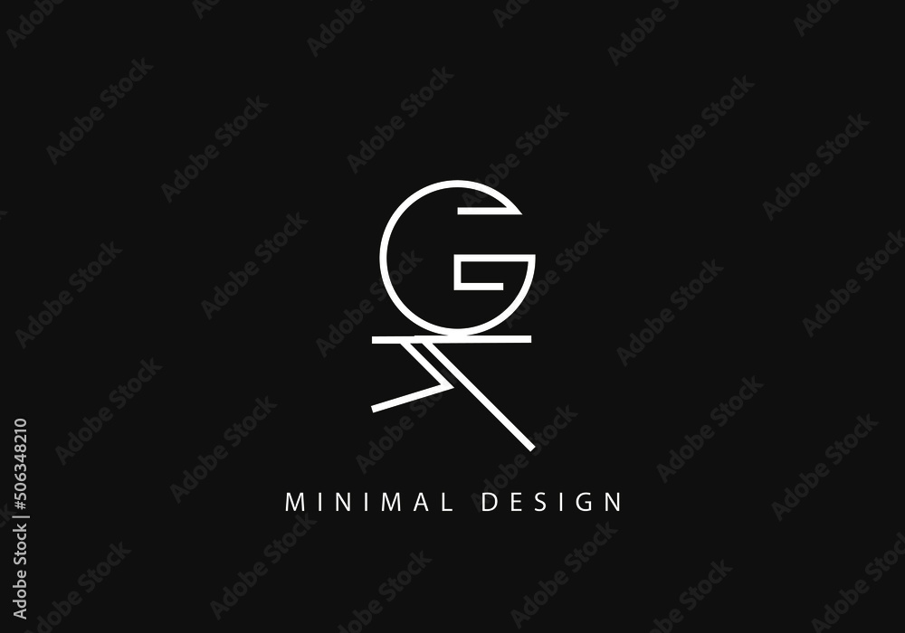 Alphabet letter GK logo design line art Stock Vector | Adobe Stock