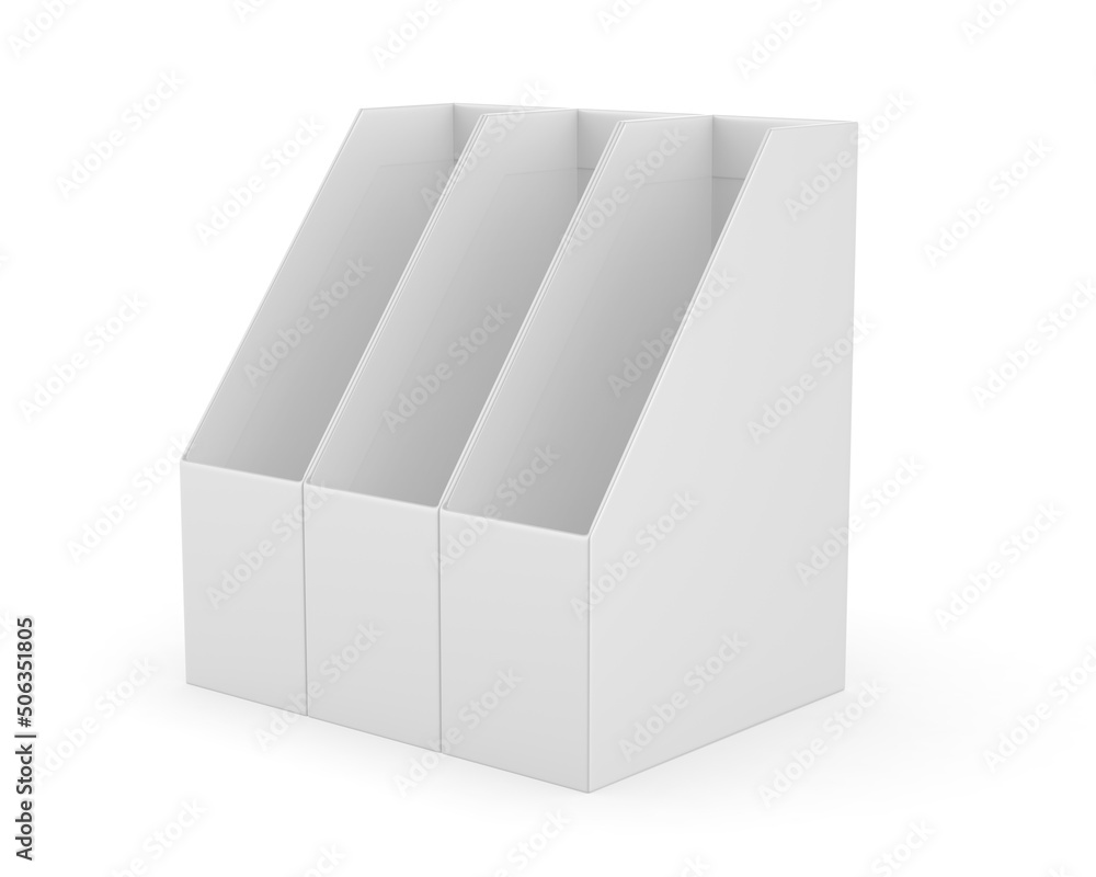 Blank Cardboard office storage organizer box office file box holder and ...