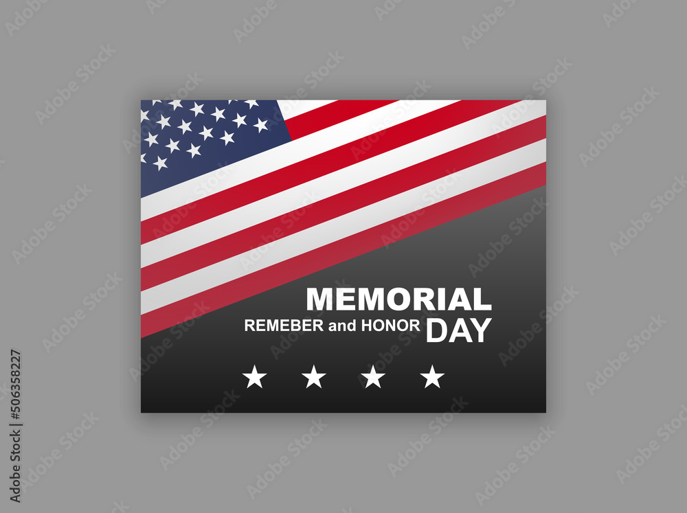 Memorial Day USA Memorial Day text with lettering Remember and Honor ...