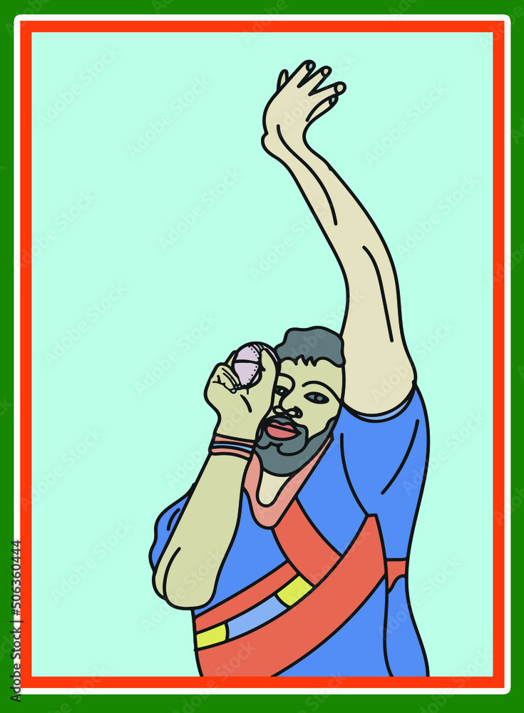 Cricket Logo, Cricket Bowling Vector, Sketch drawing of Fast bowler ... Cricket Logo, Cricket Bowling Vector, Sketch drawing of Fast bowler ...