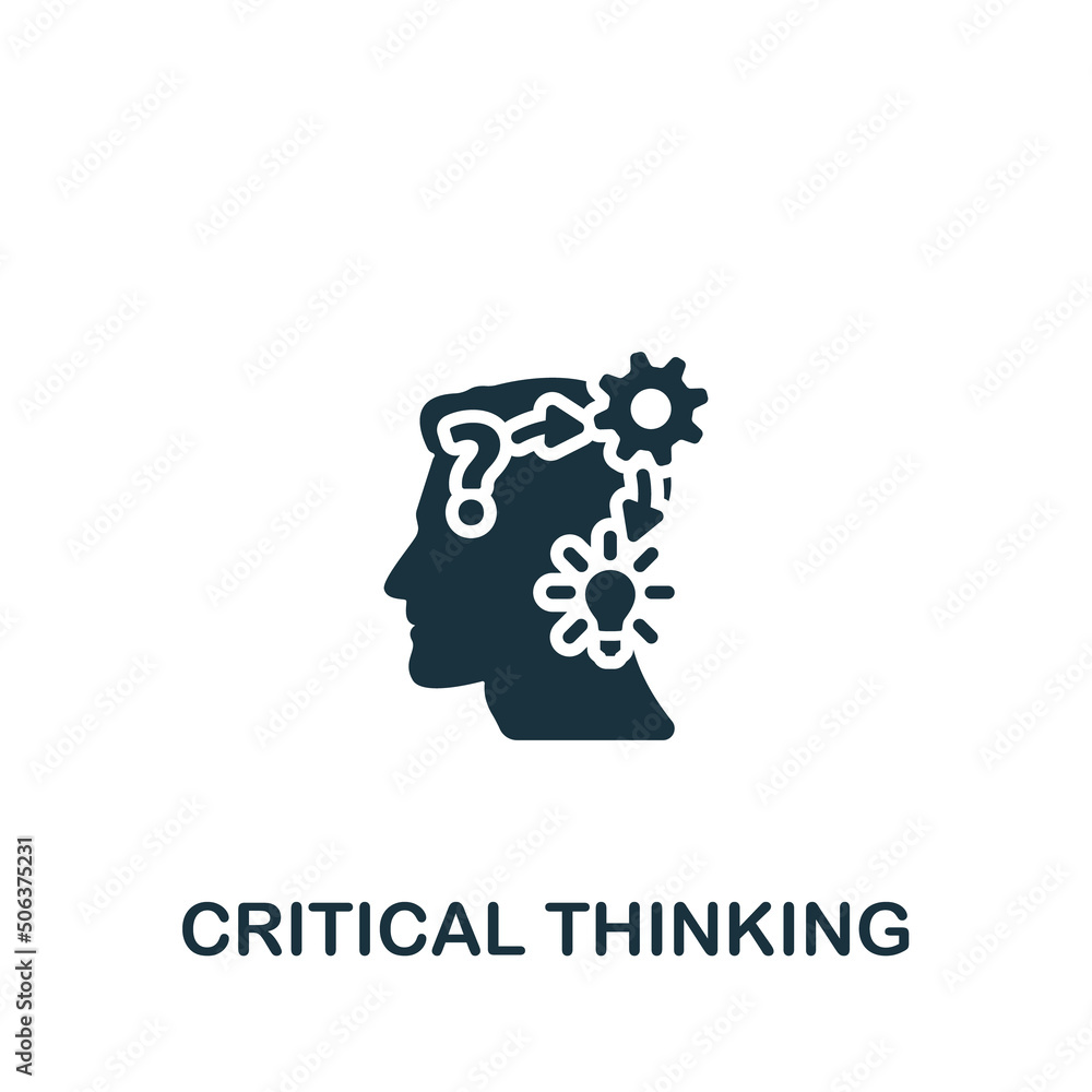 Critical Thinking icon. Monochrome simple Personality icon for ...