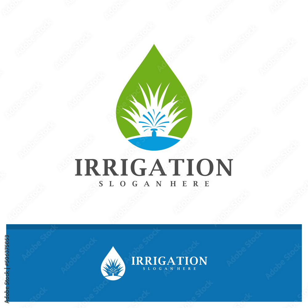 Irrigation logo design vector, Creative Irrigation logo concepts ...
