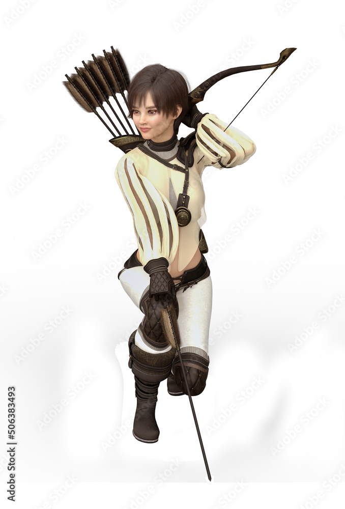 Medieval character, realistic 3d render of historical people isolated ...