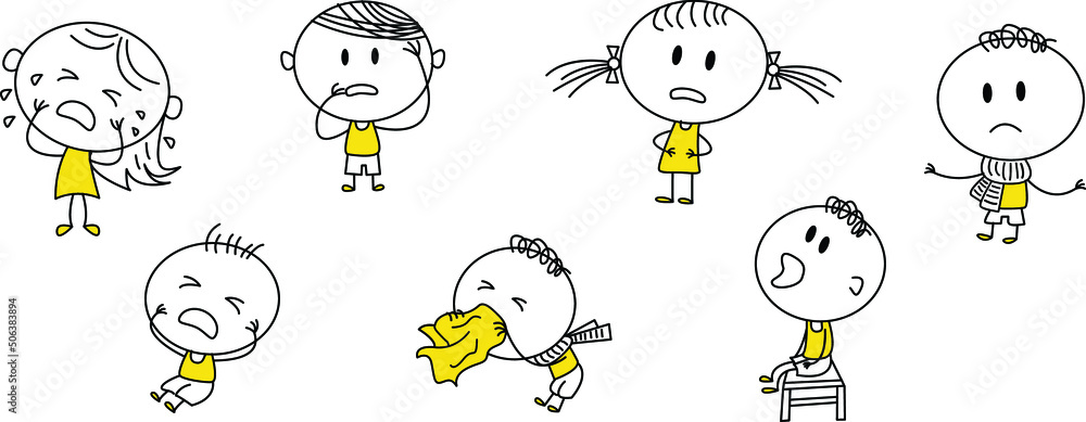 cartoon illustration of a smiling child. can be used for design ...