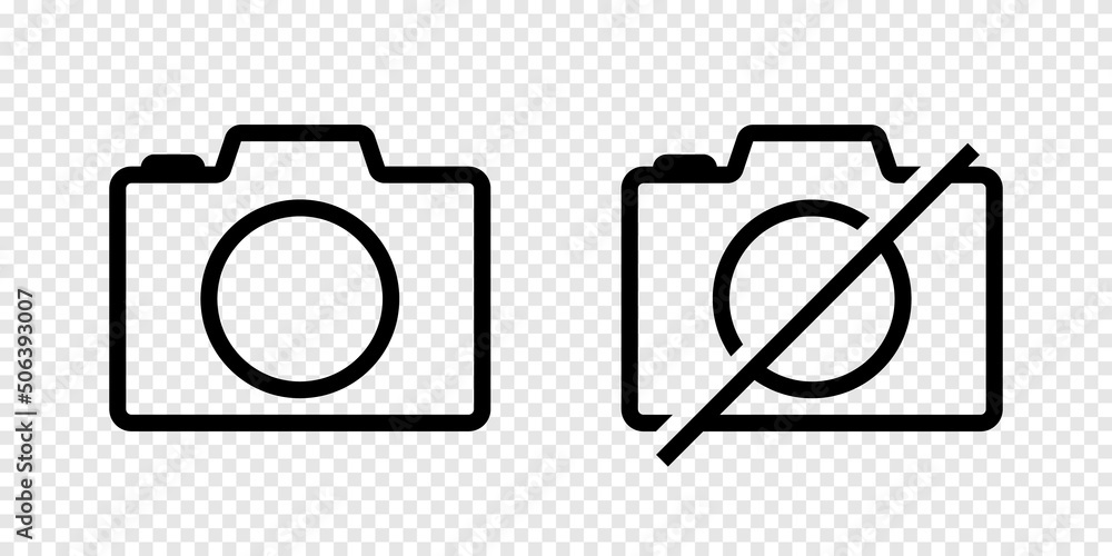 No photo icon set on a transparent background Stock-Vektorgrafik ...