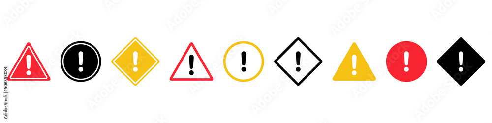 Warning road sign icon on transparent background Stock Vector | Adobe Stock