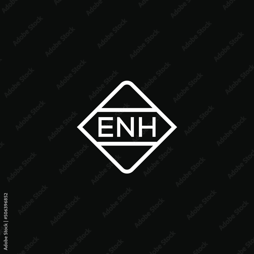 ENH 3 letter design for logo and icon.ENH monogram logo.vector ...