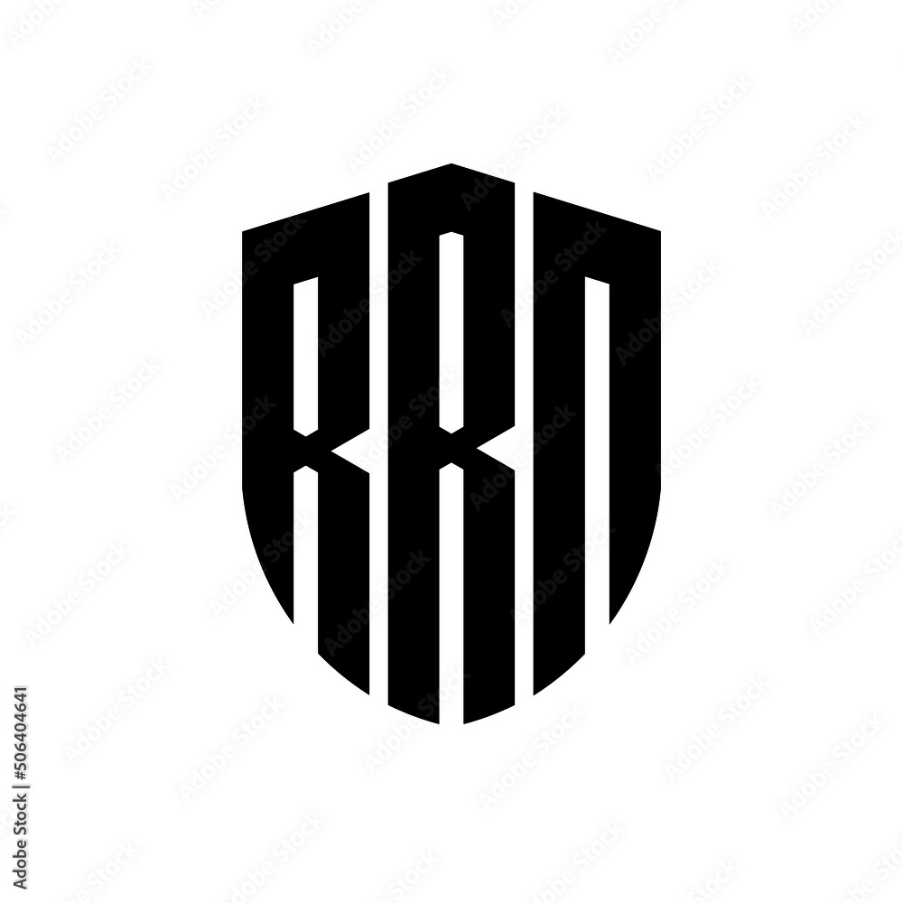 RRN letter logo design. RRN modern letter logo with black background ...